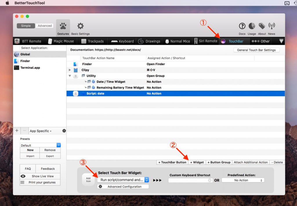 Macの入力支援ツール「BetterTouchTool」がアップデートし、Apple Scriptの実行結果をTouch Bar上に表示する事が可能に。 | AAPL Ch.