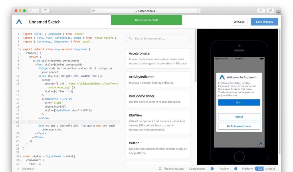 Expo、iPhoneなどでReact Nativeアプリのリアルタイムプレビューが可能なPlaygroundサービス「Expo Sketch ...