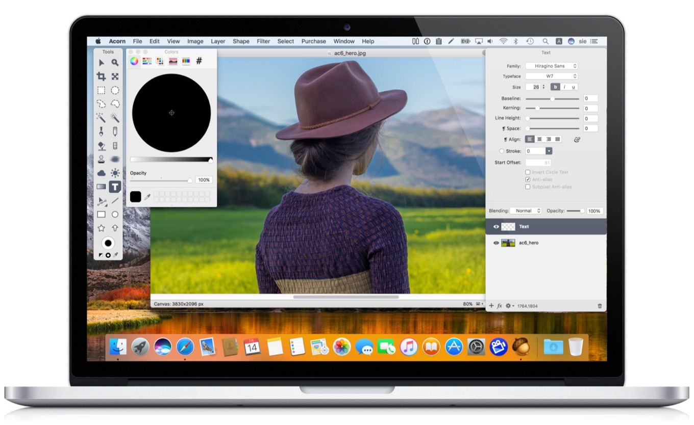 テキストパス機能やDisplay P3をサポートしたMac用グラフィックツール「Acorn v6」がリリース。 | AAPL Ch.