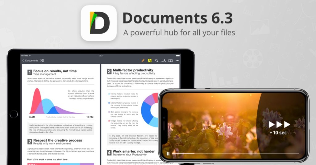 iOS用ファイルユーティリティ「Documents by Readdle」がPDFの見開き表示や動画の10秒スキップに対応。 | AAPL Ch.