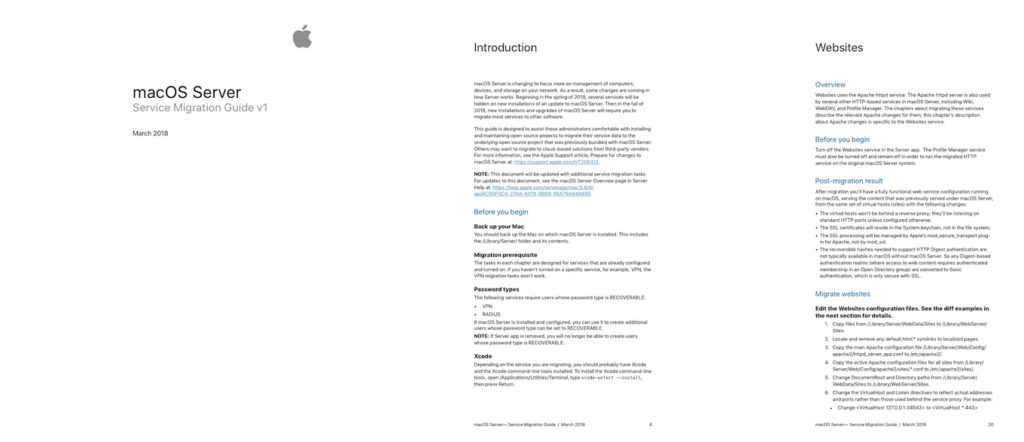 2018年秋にmacOS Serverから削除されるオープンソースサービスの導入手順をまとめた「Service Migration Guide ...