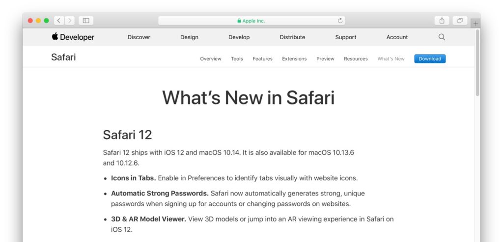 macOS 10.14 Mojave＆iOS 12の「Safari 12」では、ついにFaviconがタブに表示されるように。 | AAPL Ch.