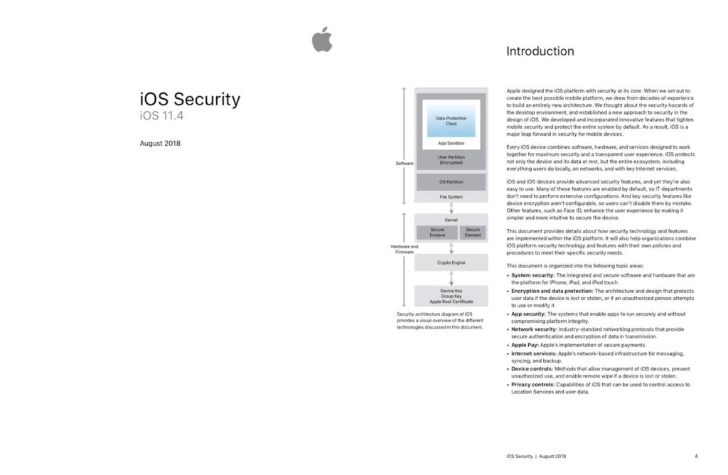 Apple、「iOS Security Guide (iOS 11.4) August 2018」を公開。 | AAPL Ch.
