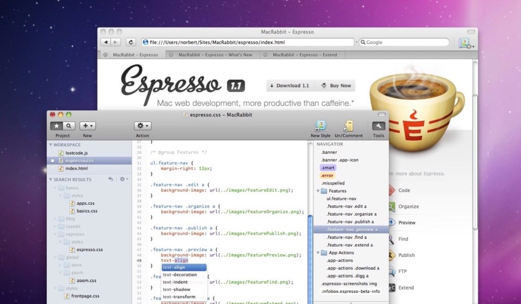 Apple Design Awardも受賞した「Espresso/CSSEdit」アプリがMacRabbitからWarewolfへ買収され、初 ...