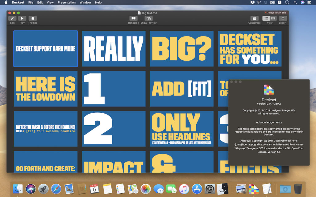 Markdown記法でプレゼンテーション用スライドが作成できるMac用アプリ「Deckset」がダークモードとオーディオファイルをサポート。 | AAPL Ch.