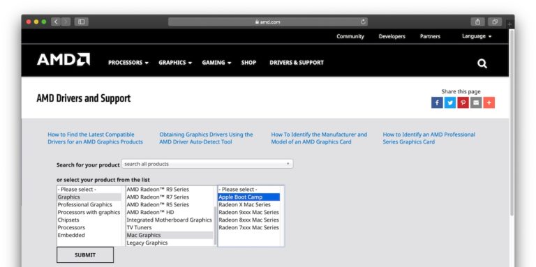 AMD製dGPUを搭載したMacにBoot Campを利用してWindowsをインストールした場合、最新のグラフィックス・ドライバはAMDの ...