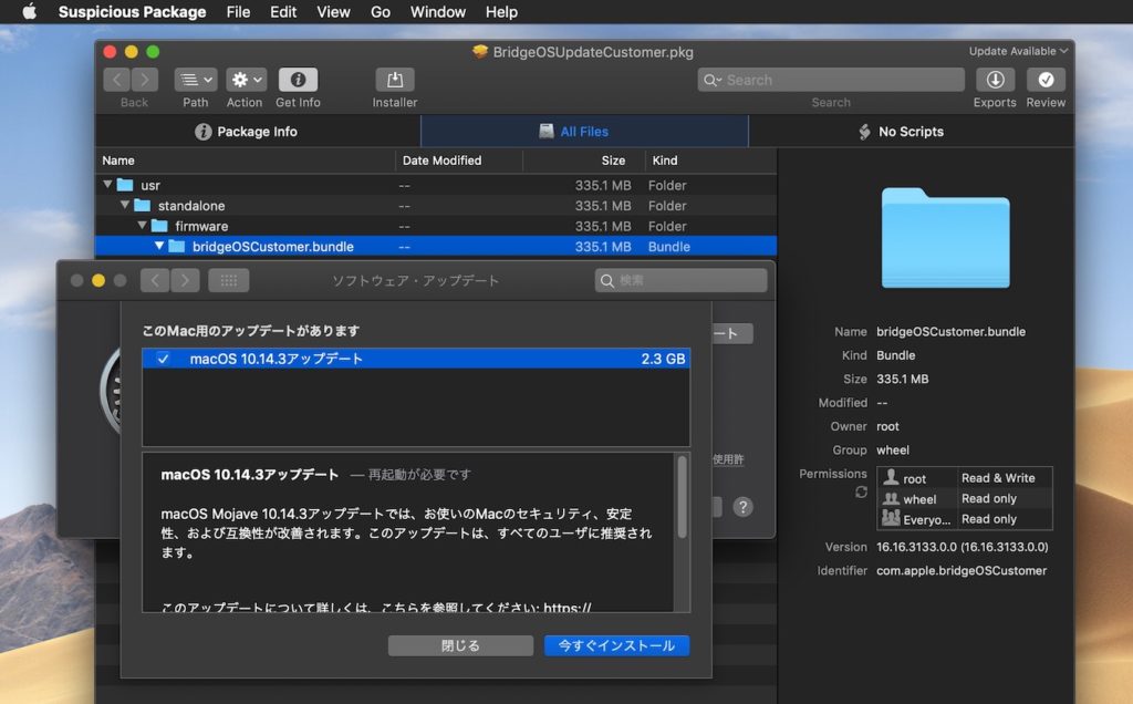 Apple、Macの安定性およびパフォーマンス、互換性を向上させた「macOS Mojave 10.14.3 Build 18D42」および ...