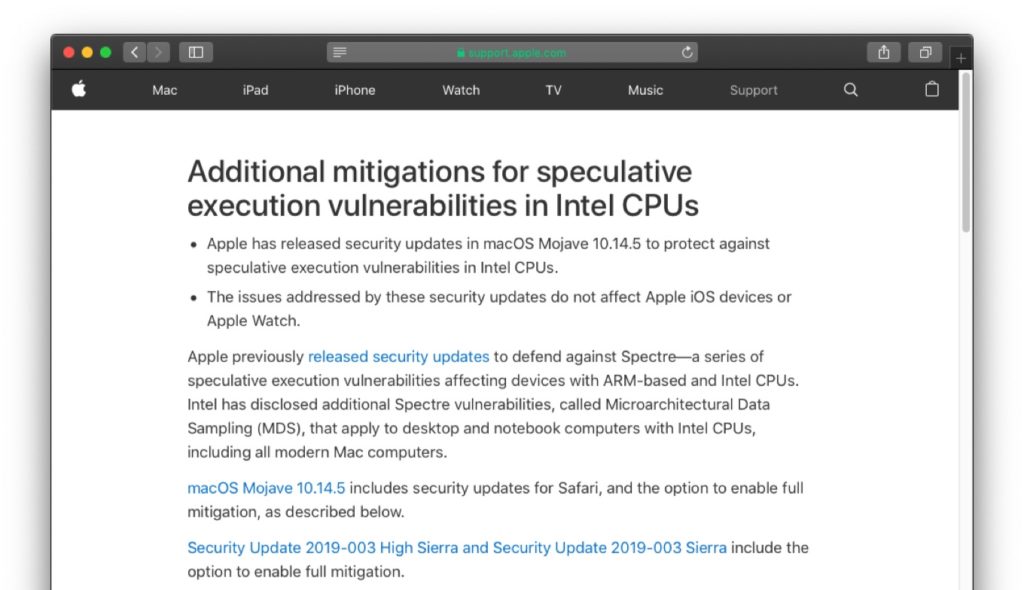 2011年以降のIntel CPUで情報漏洩の可能性がある脆弱性「ZombieLoad」が公開されAppleやMS、Googleが対応状況を ...