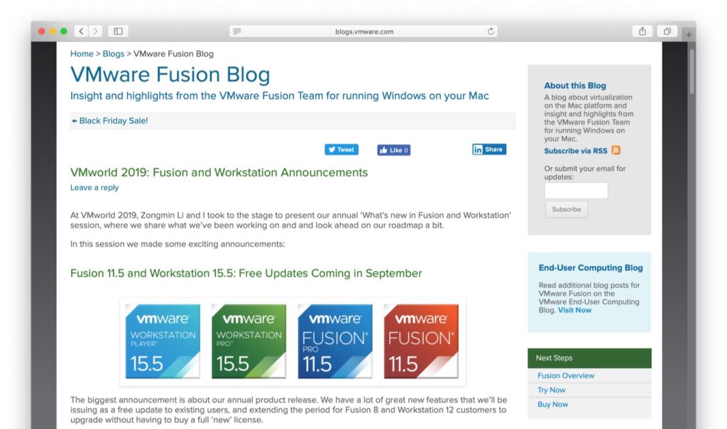 VMware、macOS 10.15 CatalinaやSidecar、Dark Mode Syncをサポートした「VMware Fusion ...