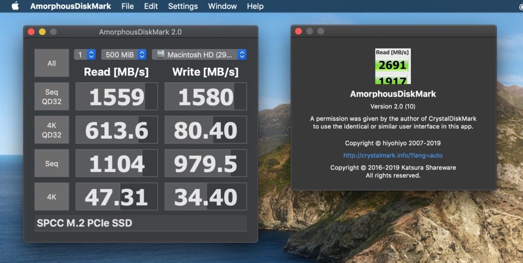 Macのストーレジデバイス性能をMB/sとIOPSで計測できるベンチマークアプリ「AmorphousDiskMark」がMacAppStoreでリリース。 | AAPL Ch.