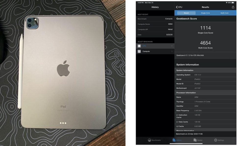 A12Z Bionicチップを搭載したiPad Pro (2020)のプロセッサ性能は、A12X BionicのiPad Pro (2018 ...
