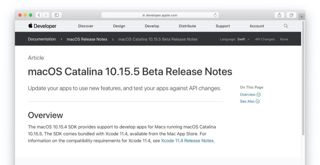 Apple、開発者向けに「macOS Catalina 10.15.5 beta Build 19F53f」や「iOS 13.4.5 beta Build 17F5034c」などを公開 ...