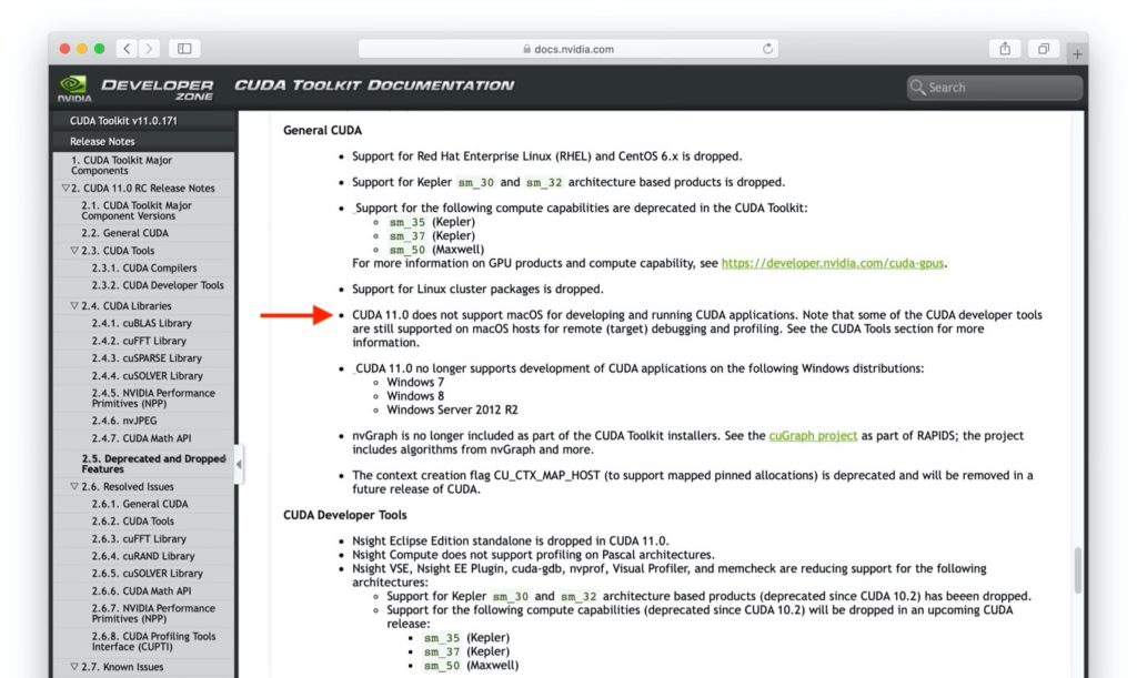 NVIDIA、macOSをサポートした最後のCUDA Toolkiをv10.2リリース。次期アップデートでmacOSは非サポートに ...