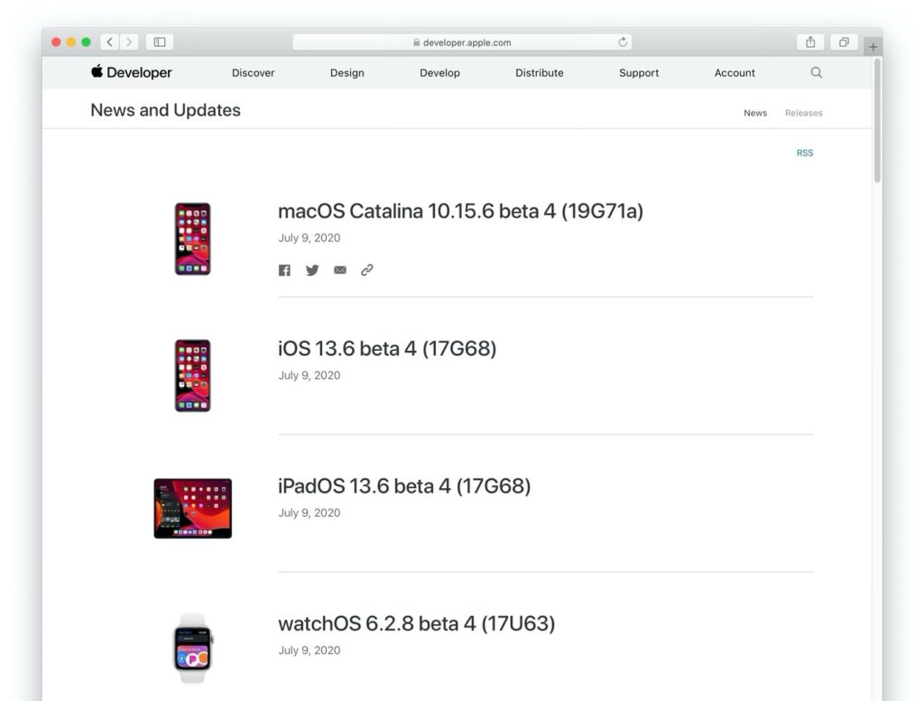 Apple、開発者向けに「macOS Catalina 10.15.6 beta 4 Build 19G71a」などを公開。 | AAPL Ch.