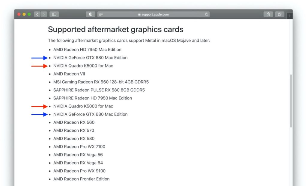 Apple、Final Cut Pro Xなどと互換性のある一般購入可能なMetal対応のグラフィックスカードリストを公開。 | AAPL Ch.