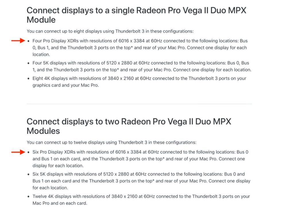Apple、「Radeon Pro Vega II Duo MPX Module」の仕様をアップデート、MPX Module x1枚で最大4台 ...