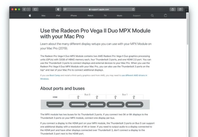 Apple、「Radeon Pro Vega II Duo MPX Module」の仕様をアップデート、MPX Module x1枚で最大4台 ...
