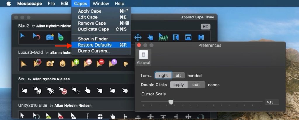 ユーザーがデザインしたマウスカーソルをMacのマウスカーソルとして適用できるユーティリティ「Mousecape」 | AAPL Ch.