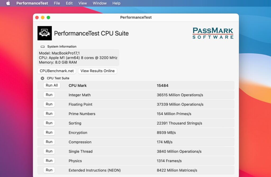 PassMark、MacのCPUスコアを測定できる「PerformanceTest for Mac」をリリース。IntelとApple ...