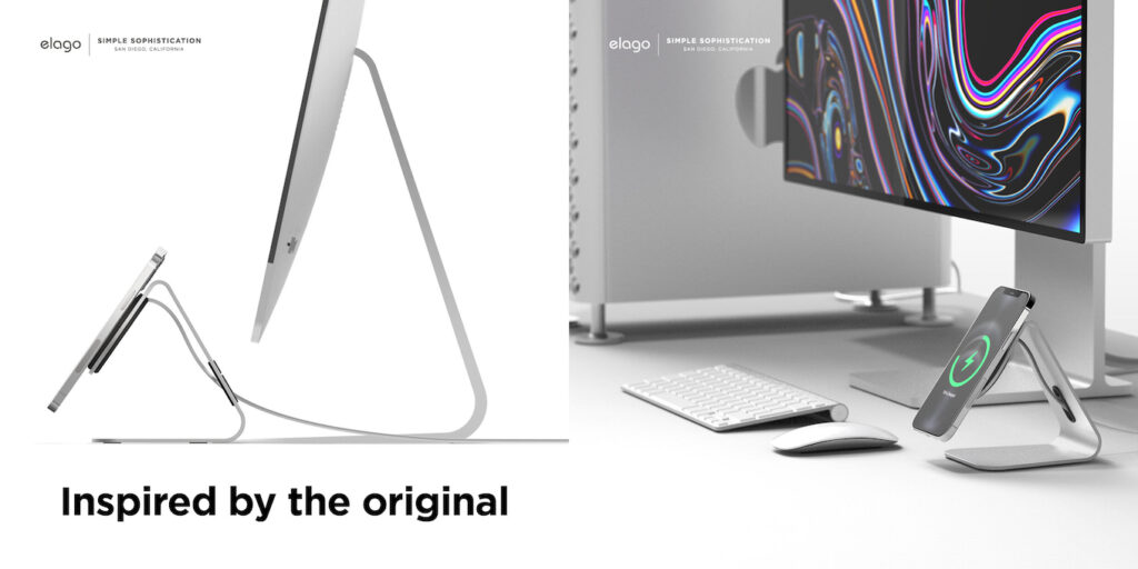 elago、iMacスタンドのようなデザインのMagSafe充電器用スタンド「MS3/MS4 Charging Stand」を日本でも発売。