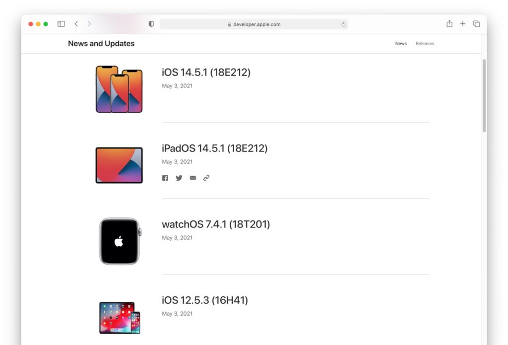 Apple、既に悪用された可能性のあるWebKitのゼロデイ脆弱性を修正した「iOS/iPadOS 14.5.1/12.5.3」および ...
