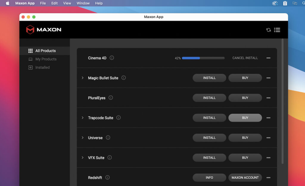 MAXON、Cinema 4DやRed Giant Completeなどのインストールやバージョン管理、トライアルを行える「Maxon App 1.0.0 for Windows/macOS ...