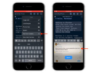 iOS/iPadOS用Markdownエディタ「Taio」がiOS 15の新機能「Text from Camera」をサポート。