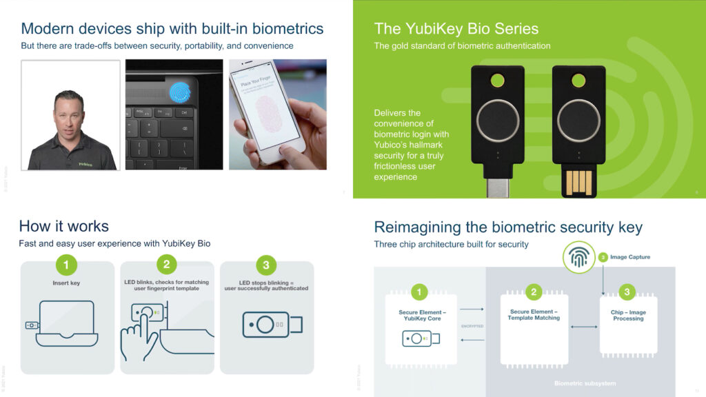 Yubico、FIDO2/WebAuthn, U2Fをサポートし指紋認証機能を内蔵したセキュリティキー「YubiKey Bio」を発売。