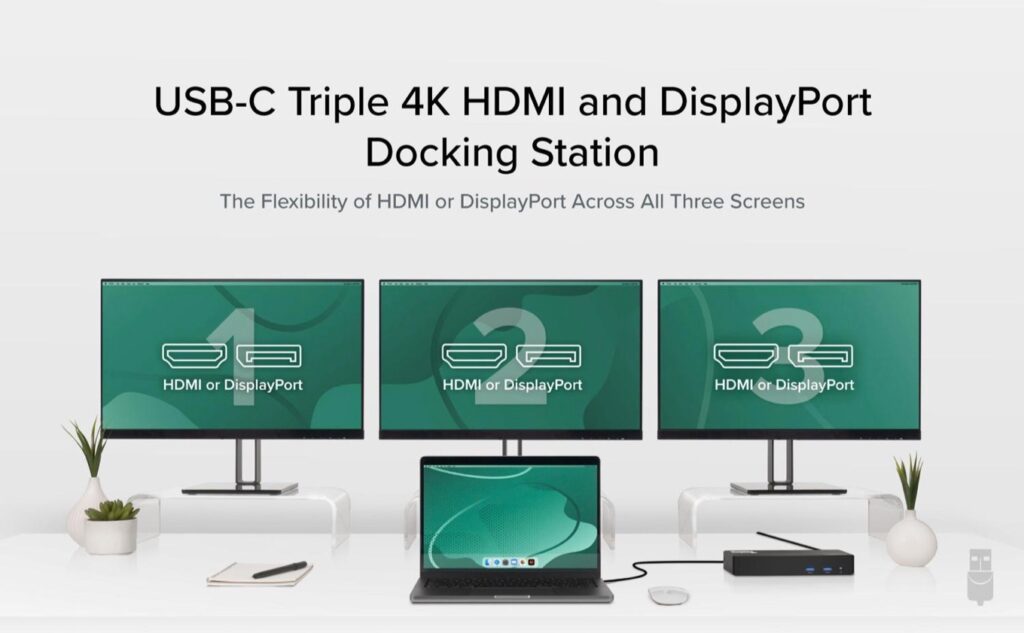 米Plugable、DisplayLinkチップを採用しトリプル4Kディスプレイ環境を構築可能な「Plugable USB-C Triple ...
