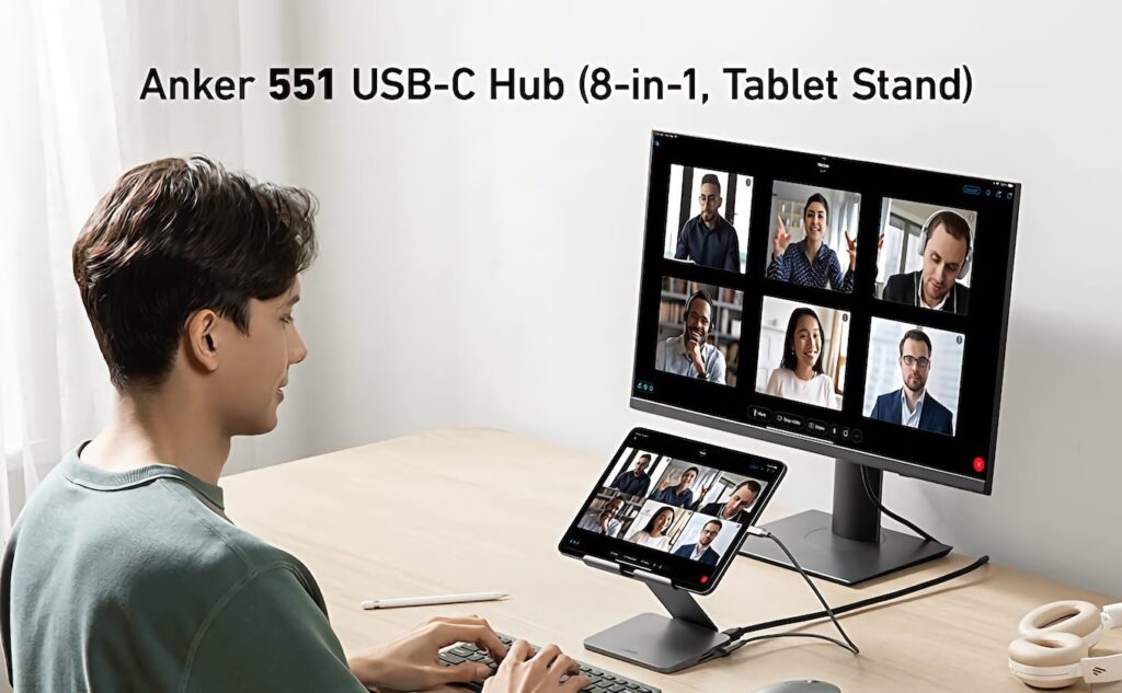 米Anker、USB-AやHDMI 2.0ポートなどを搭載したタブレットスタンド「Anker 551 USB-C Hub (8-in-1 ...