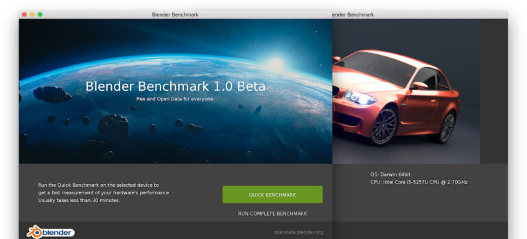 Blender 3.xをサポートした公式ベンチマークアプリ「Blender Benchmark 3.0」がリリース。