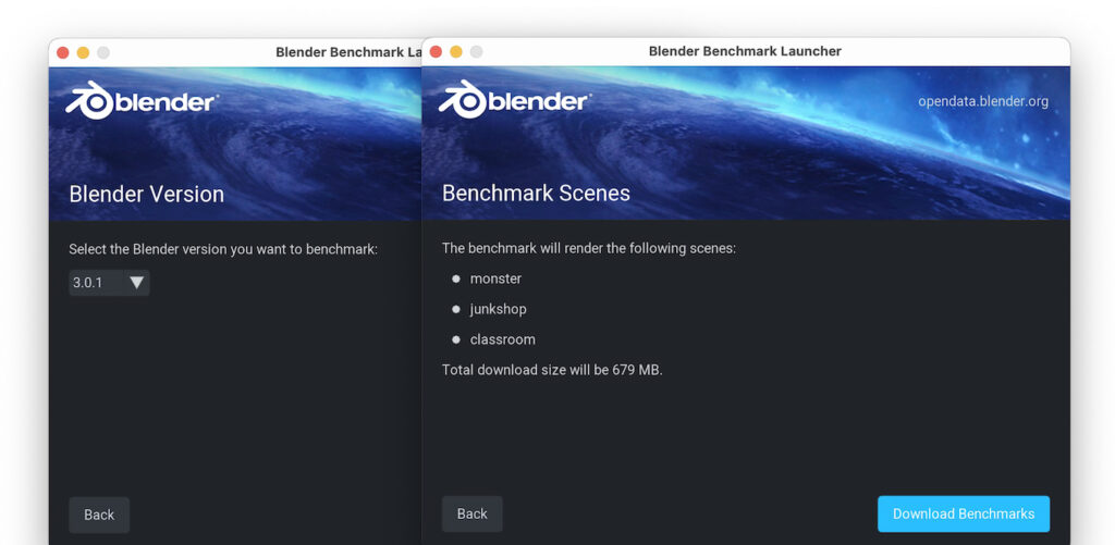 Blender 3.xをサポートした公式ベンチマークアプリ「Blender Benchmark 3.0」がリリース。