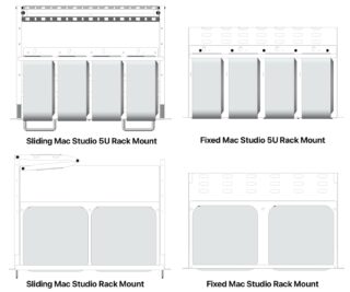 Mac Studioをサーバーラックに収納できる5U/3Uラックマウント「Mac Studio Rack Mount Kit」が発売。