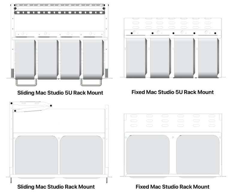 Mac Studioをサーバーラックに収納できる5U/3Uラックマウント「Mac Studio Rack Mount Kit」が発売。