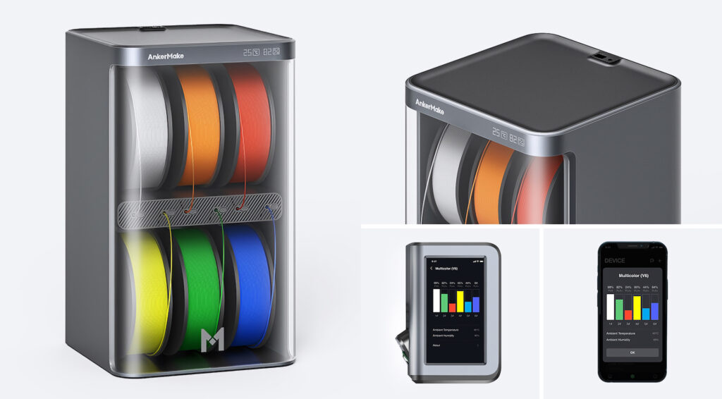 米Anker、初の3Dプリンター「AnkerMake M5」のオプションとして、6色のフィラメントを使用/保存できる「AnkerMake V6 ...