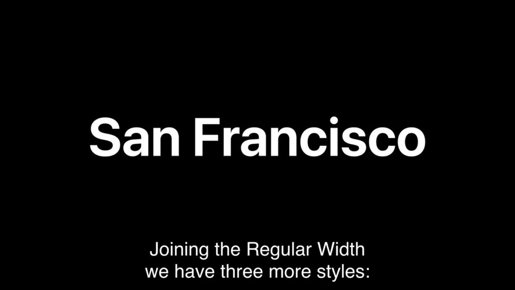 Apple、SF ProフォントにCompressed, Condensed, Expandedの3スタイルを追加。