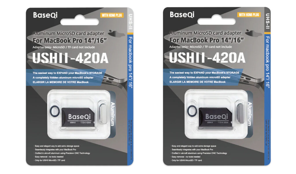 MacBook Pro (14/16インチ)のSDXCカードスロットにピッタリ収まるUHS-II対応のmicroSDカードアダプター ...