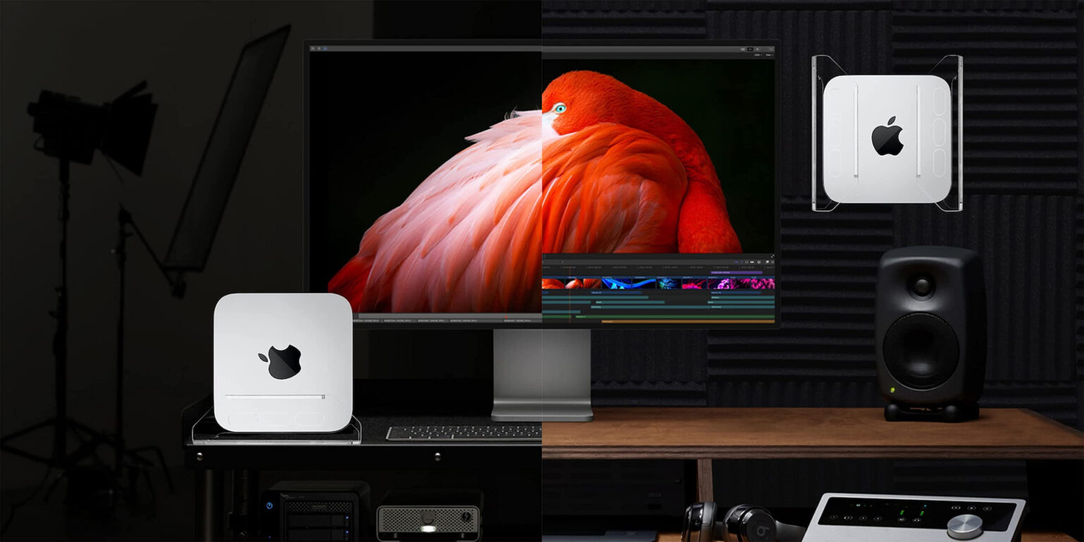 Mac Studioを浮かせることで冷却性能を上げ、傷や埃から守るデスクトップスタンドや壁掛け用マウントが発売。