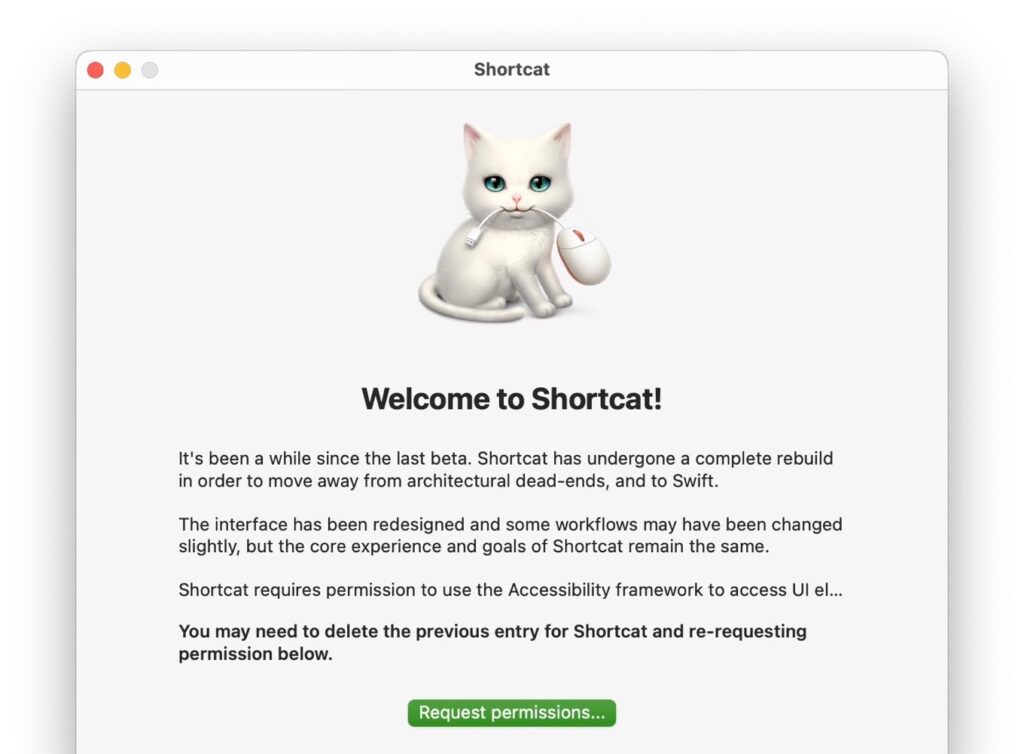マウスを利用せずキーボードのみでMacを操作するためのユーティリティ「Shortcat」が開発を再開。