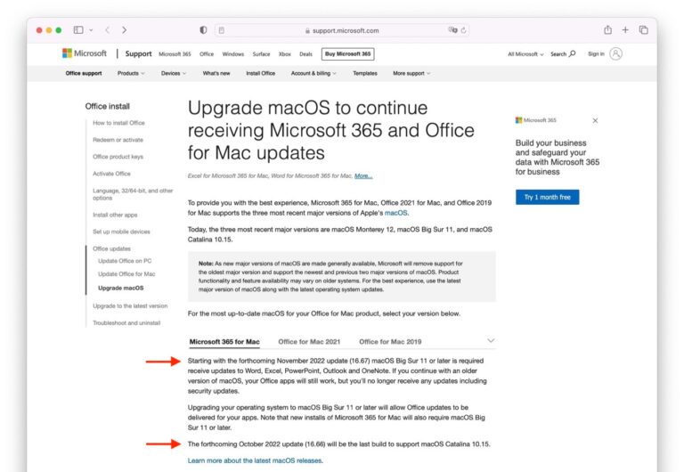 Microsoft、2022年10月の「Microsoft 365/Office for Mac」アップデートでmacOS 10.15 ...
