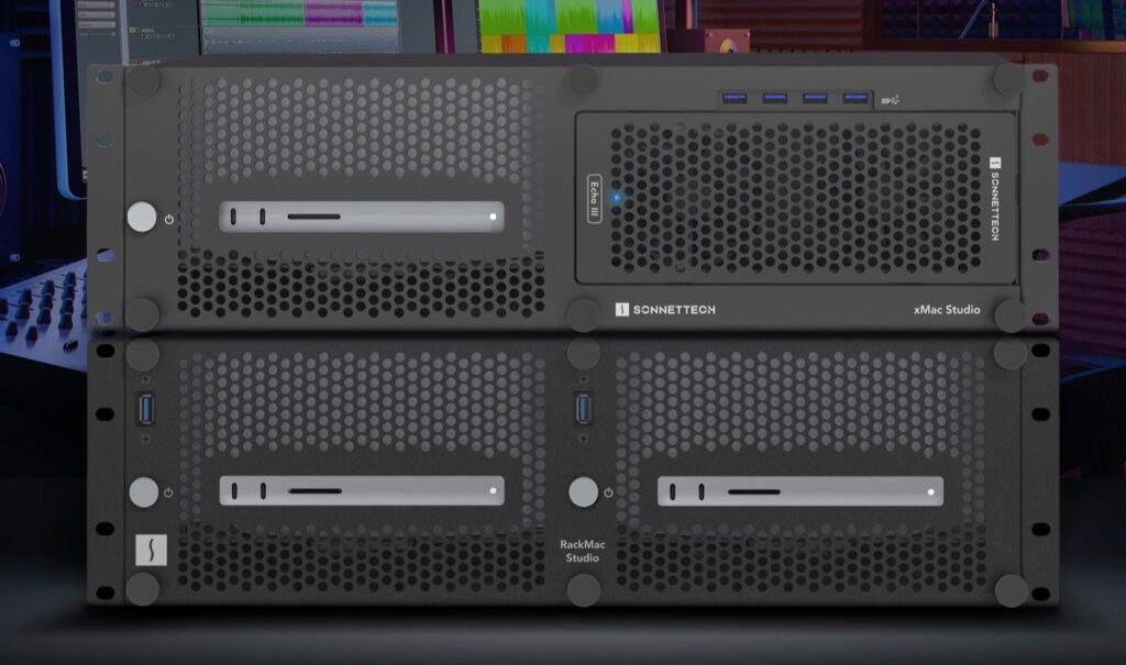 Sonnet、Mac StudioとThunderbolt接続のPCIeカードモジュールを一緒に収納できる3Uラックマウント「xMac ...