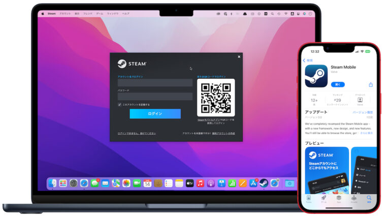Steam Client for Mac/WindowsがiPhone/AndroidアプリからのQRコードサインインをサポート。