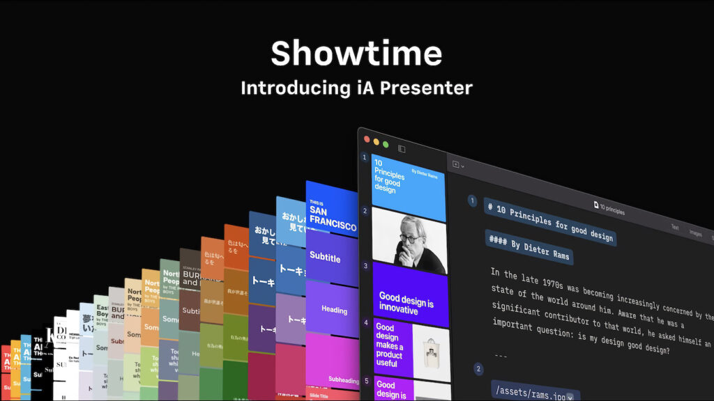 Markdownエディタ「iA Writer」を開発するiA Labsが、Mac用の新しいプレゼンテーションアプリ「iA Presenter」を開発中。