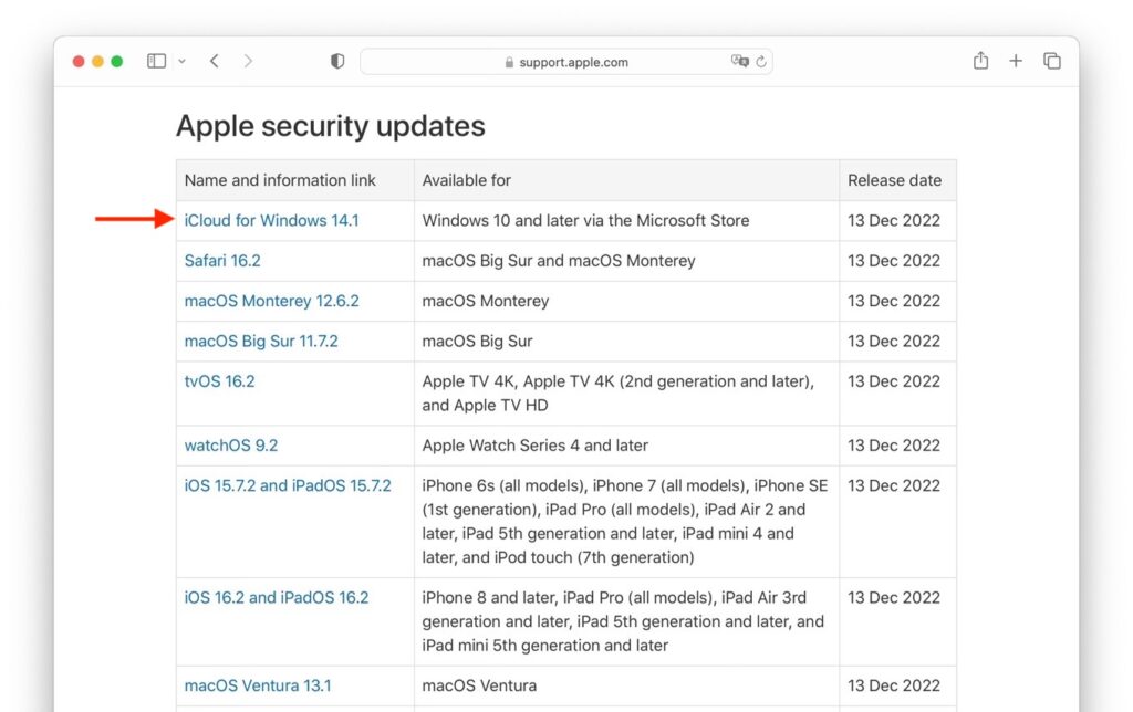Apple、WebKitなどの脆弱性を修正した「iCloud for Windows v14.1」をリリース。