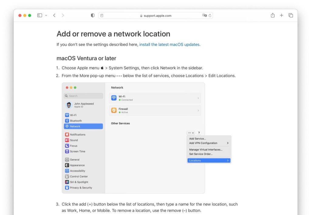 macOS 13.1 Ventureでは職場や自宅などでネットワーク設定を素早く切り替えられる「ネットワーク環境」機能が復活。