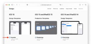 Apple、Keynoteアプリで使えるiOSデザインテンプレートを「iOS 16」へアップデート。