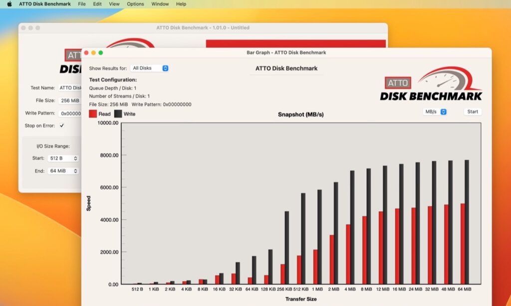 SSDなどのストレージのRead/Write性能を測定できる「ATTO Disk Benchmark」がApple Siliconをネイティブサポート。