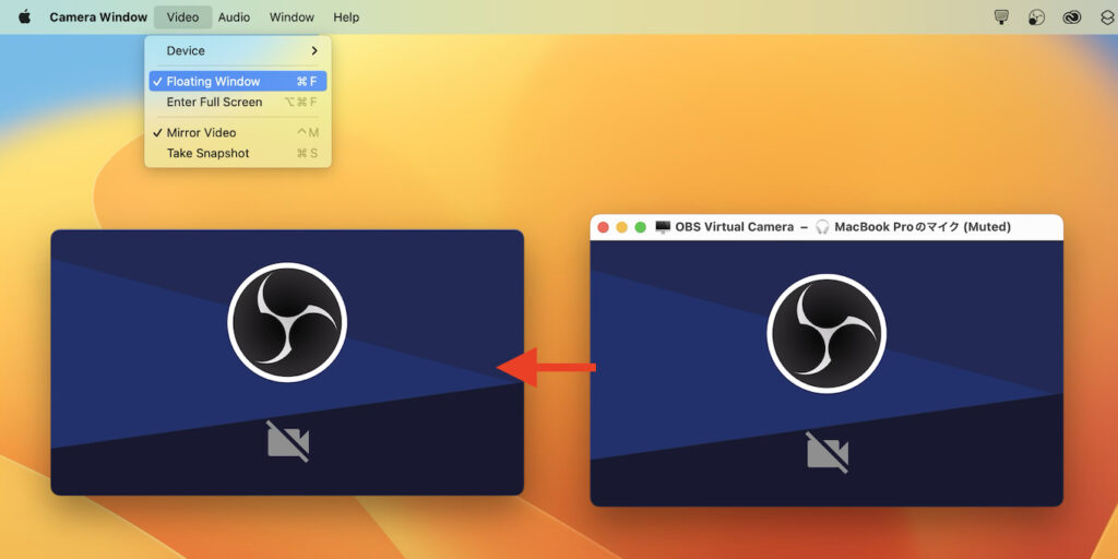 配信前にWebカメラの状態やmacOS 13 VenturaのデスクビューをプレビューできるMacアプリ「Camera Window」がリリース。