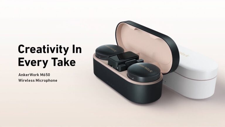 米Anker、LCDタッチスクリーン付きトランスミッターとノイズキャンセリング機能搭載のBluetoothワイヤレスマイクをセットにした ...