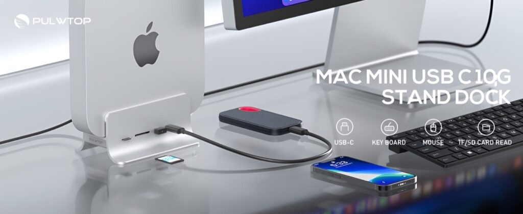 Mac mini (2024)をモニターやデスク下に配置できる軽量なVESAマウント「Fasgear 純アルミ金属 VESA マウント Mac ...